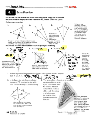 Geometry Worksheet: Special Segments of Triangles (Unit 8 Day 7) - Studocu