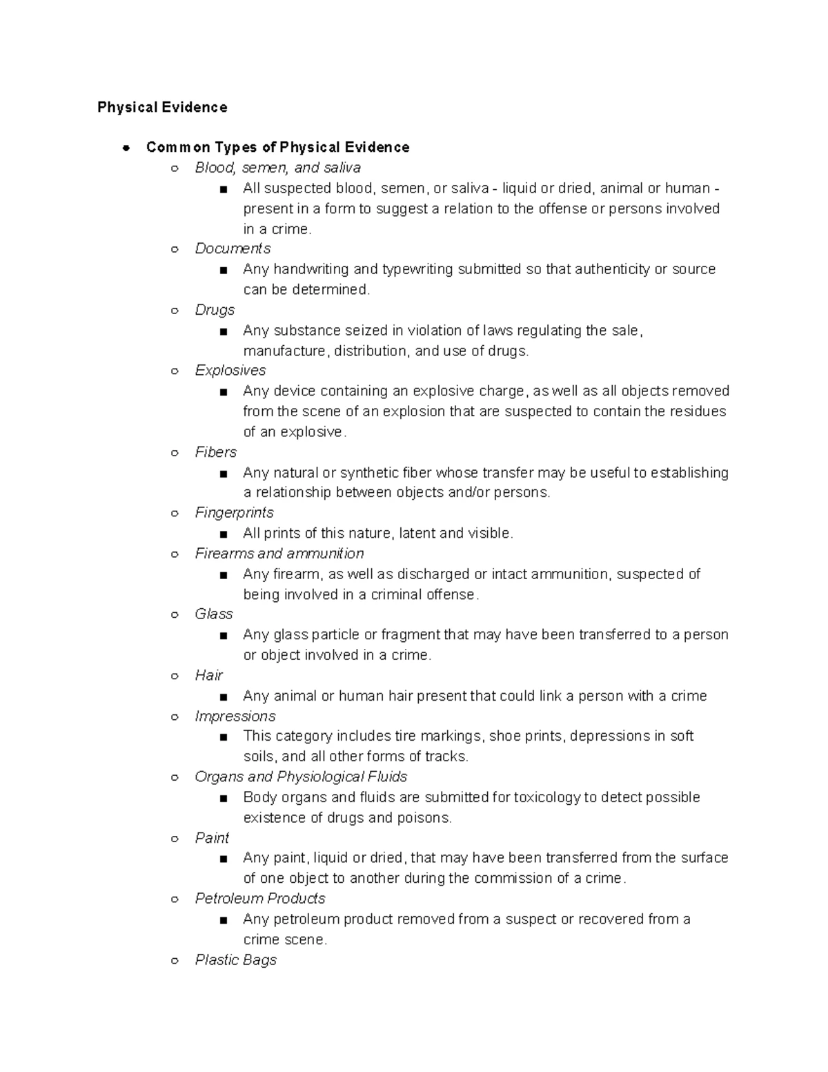 Forensic Science Lecture Notes 1 15 Chapter 1 Intro To Forensic