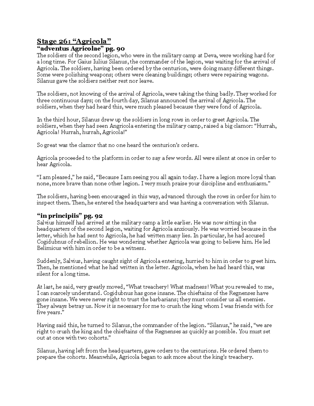 Cambridge Latin Course Stage 22 Translations - Stage 22: “defixio ...