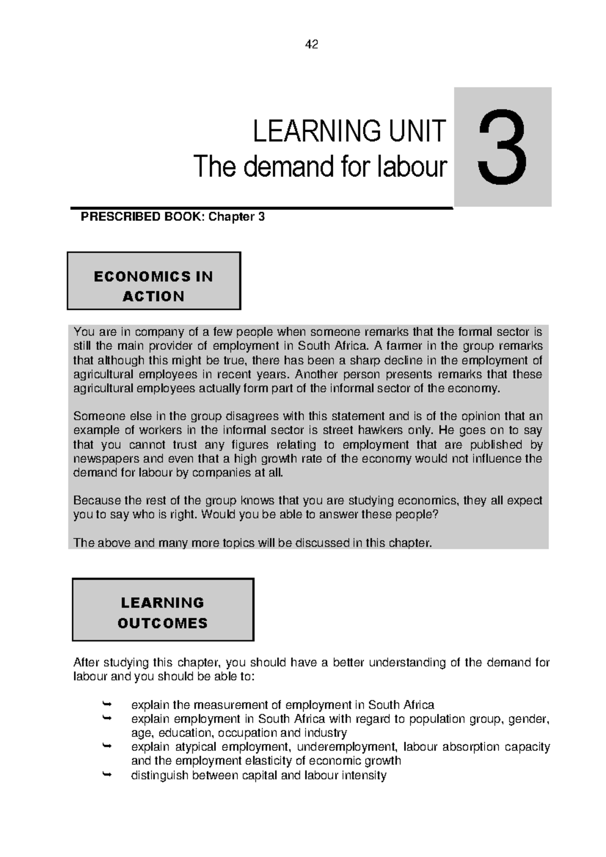 ECS2604 Lesson 3 - Demand for Labour Lecture Notes - Studocu