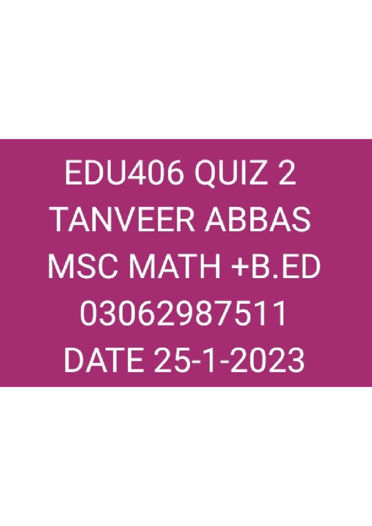 EDU406 Critical Thinking and Reflective Practice Quiz 2 Summary - Studocu