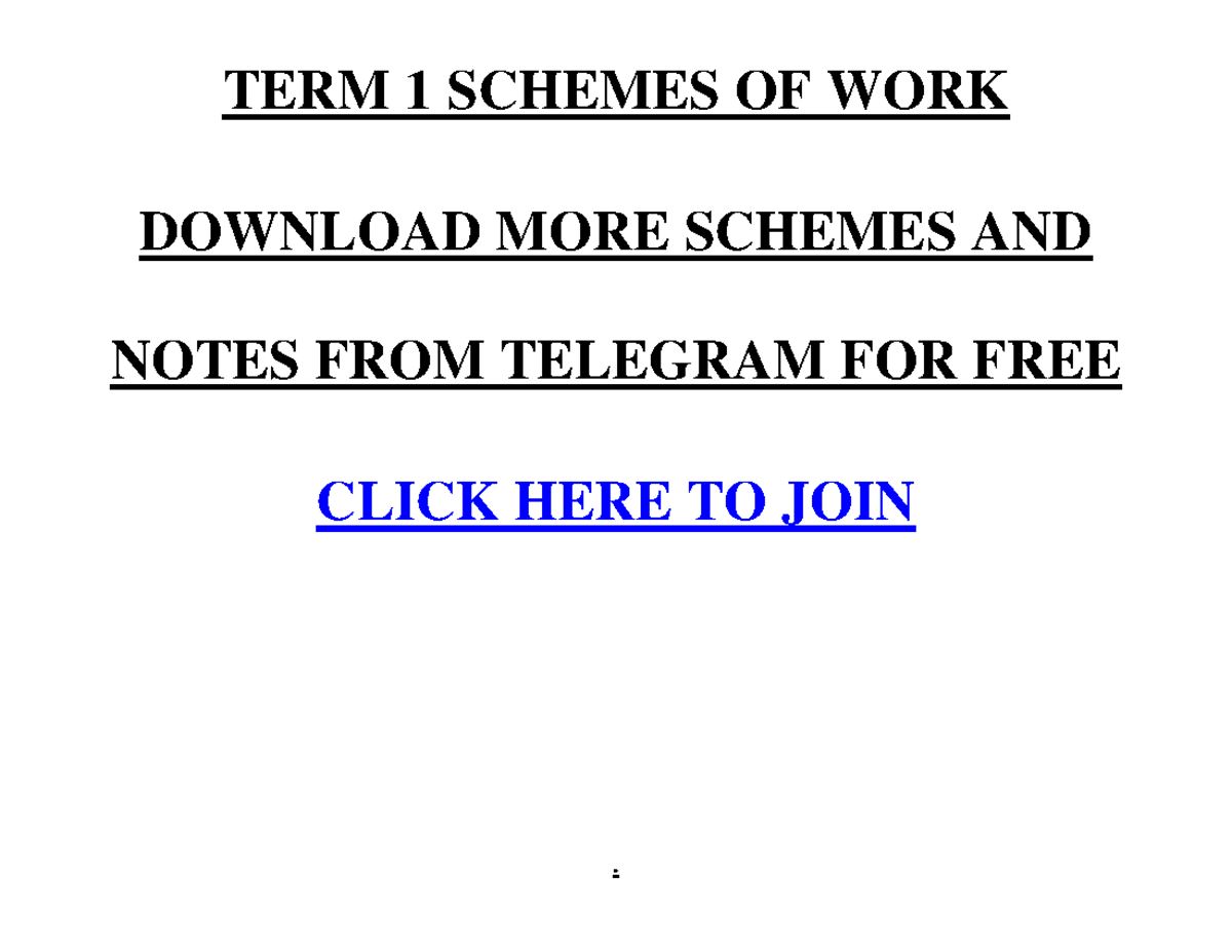 Grade 8 TERM 1 Math Schemes of Work Overview - Studocu