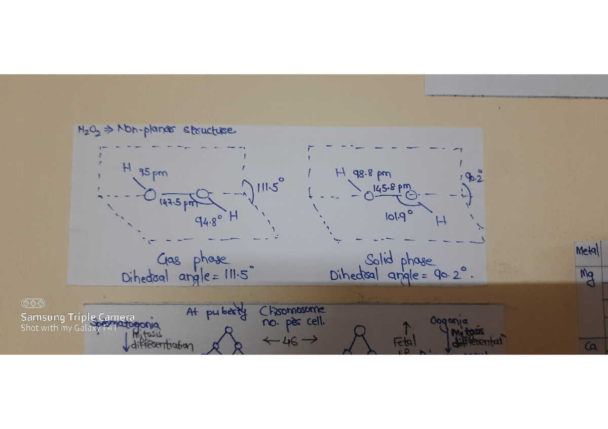 All subject important points - H2O2 structure H 95 pm I 98 pm 145 pm ...
