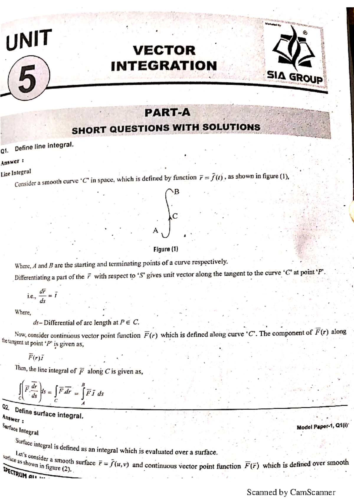 M2 Unit V - Short Questions & Solutions on Vector Integration - R18 ...