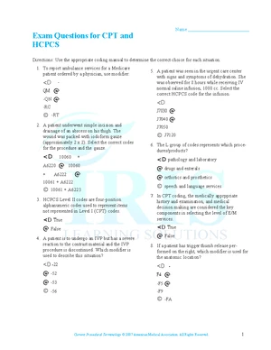 Cpt-pathology 80000 - Medical coding question and answer - IRIS ...