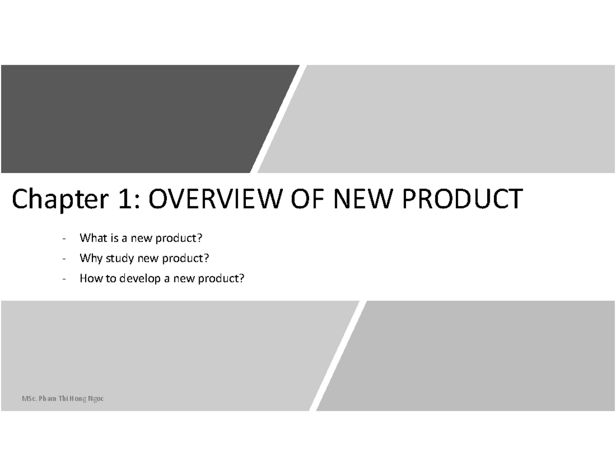 New Product Development - Chapter 1 Overview and Strategies - Studocu