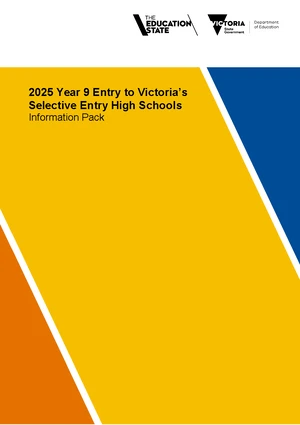 2025 Year 9 Selective Entry High Schools Info Pack Guide - Studocu