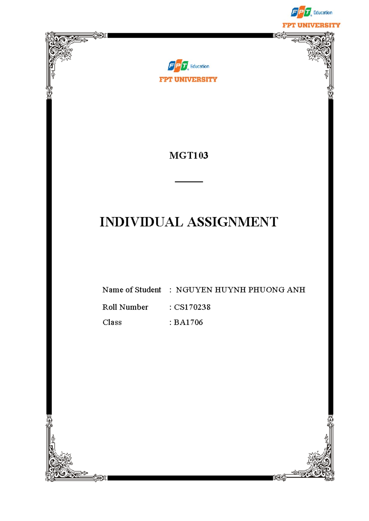 MGT 101 Individual Assignment: Understanding Leadership Dynamics - Studocu