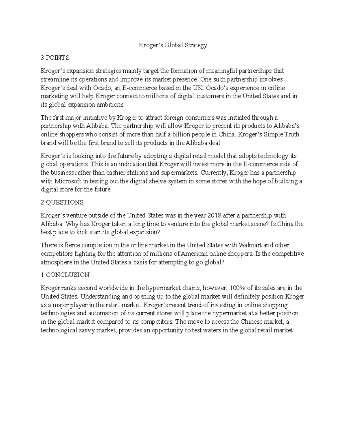 Kroger's Global Strategy: E-Commerce Expansion & Partnerships Insight ...