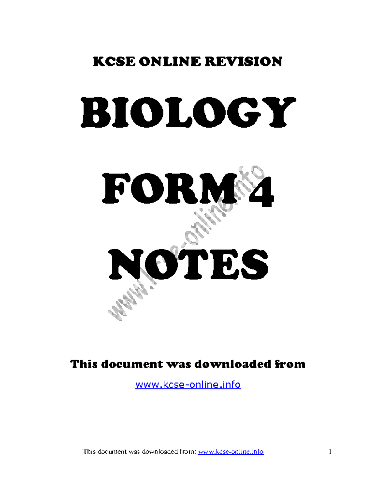 408302230 KLB Form 4 Biology Revision Notes on Genetics and Evolution ...