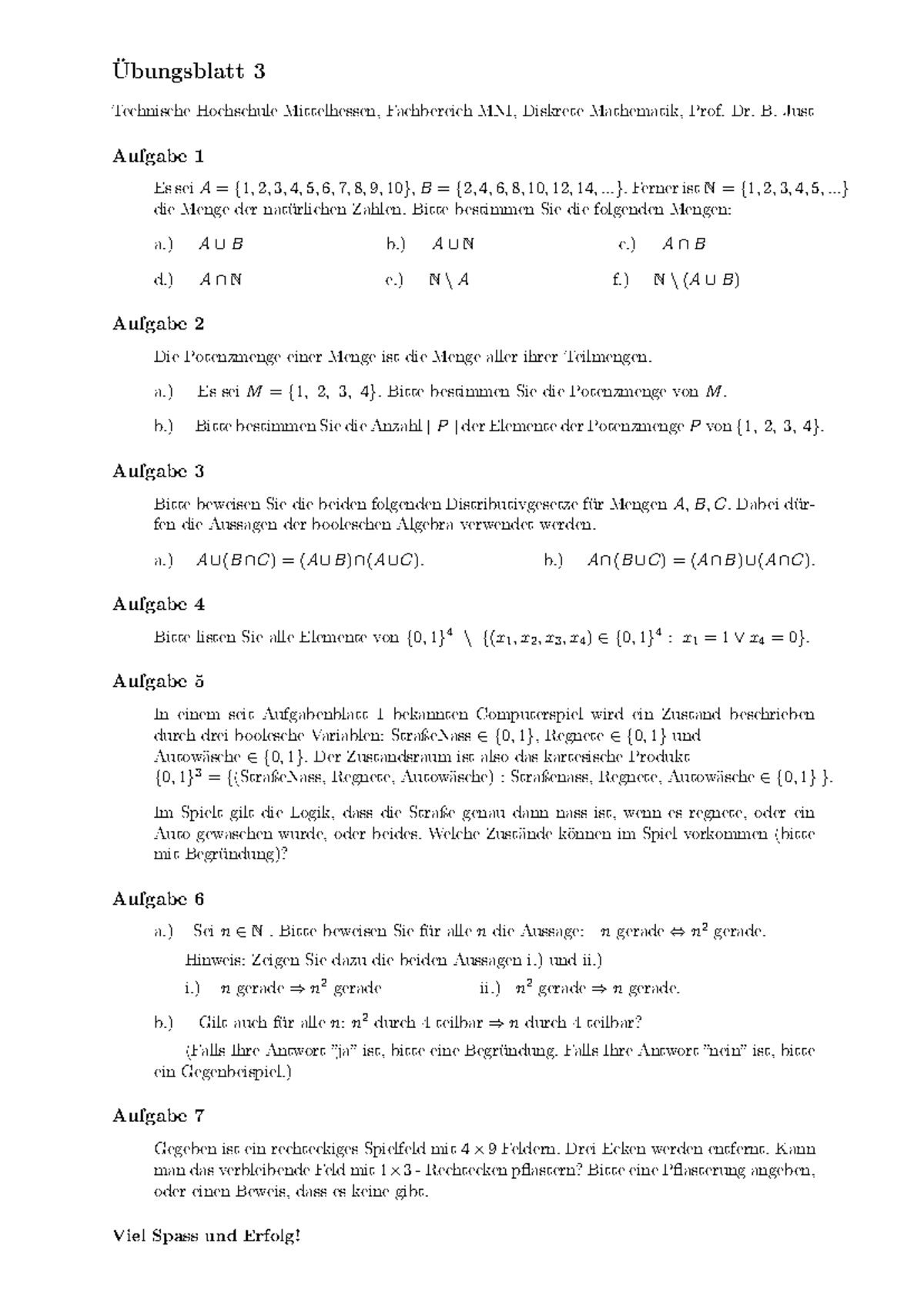 Übungsblatt 03 Diskrete Mathematik - Ü ♥ s tt ♥ s ♦ s tt ss ♥ r - Studocu