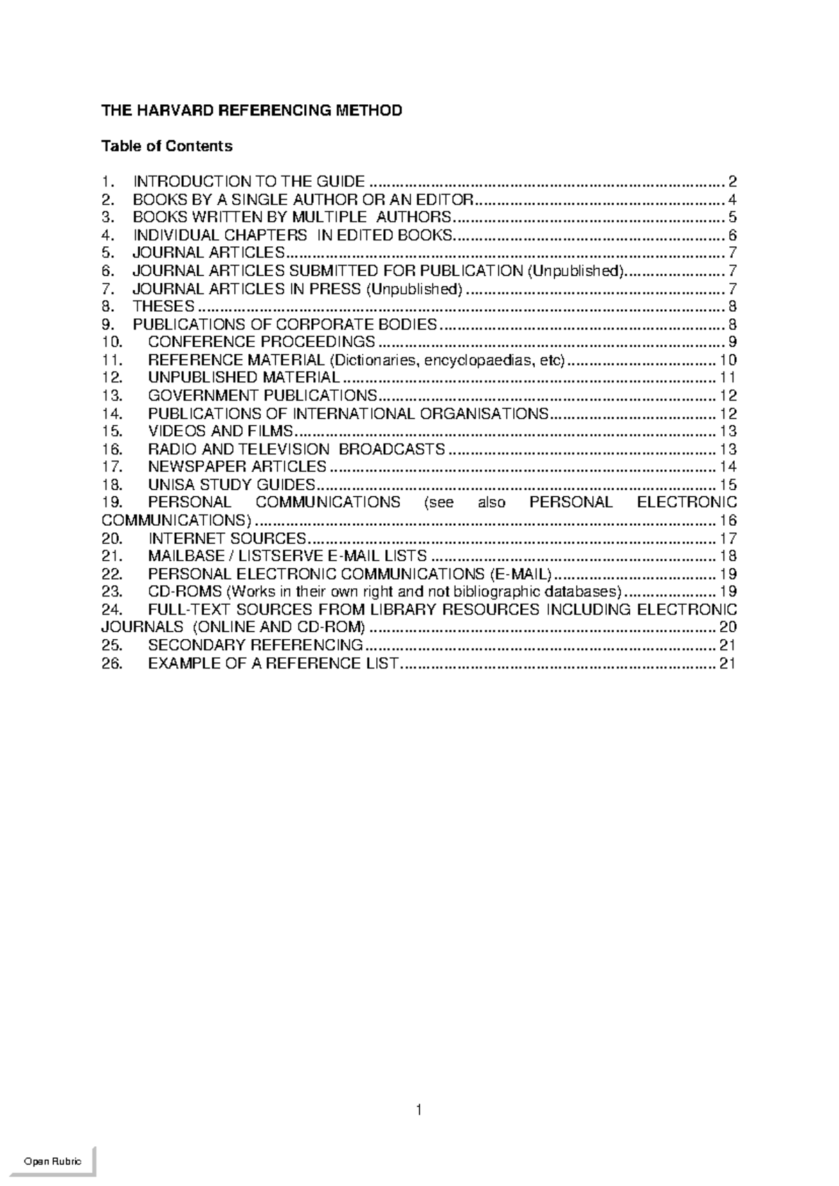 Harvard Referencing Method Guide for Unisa Business Management - Studocu