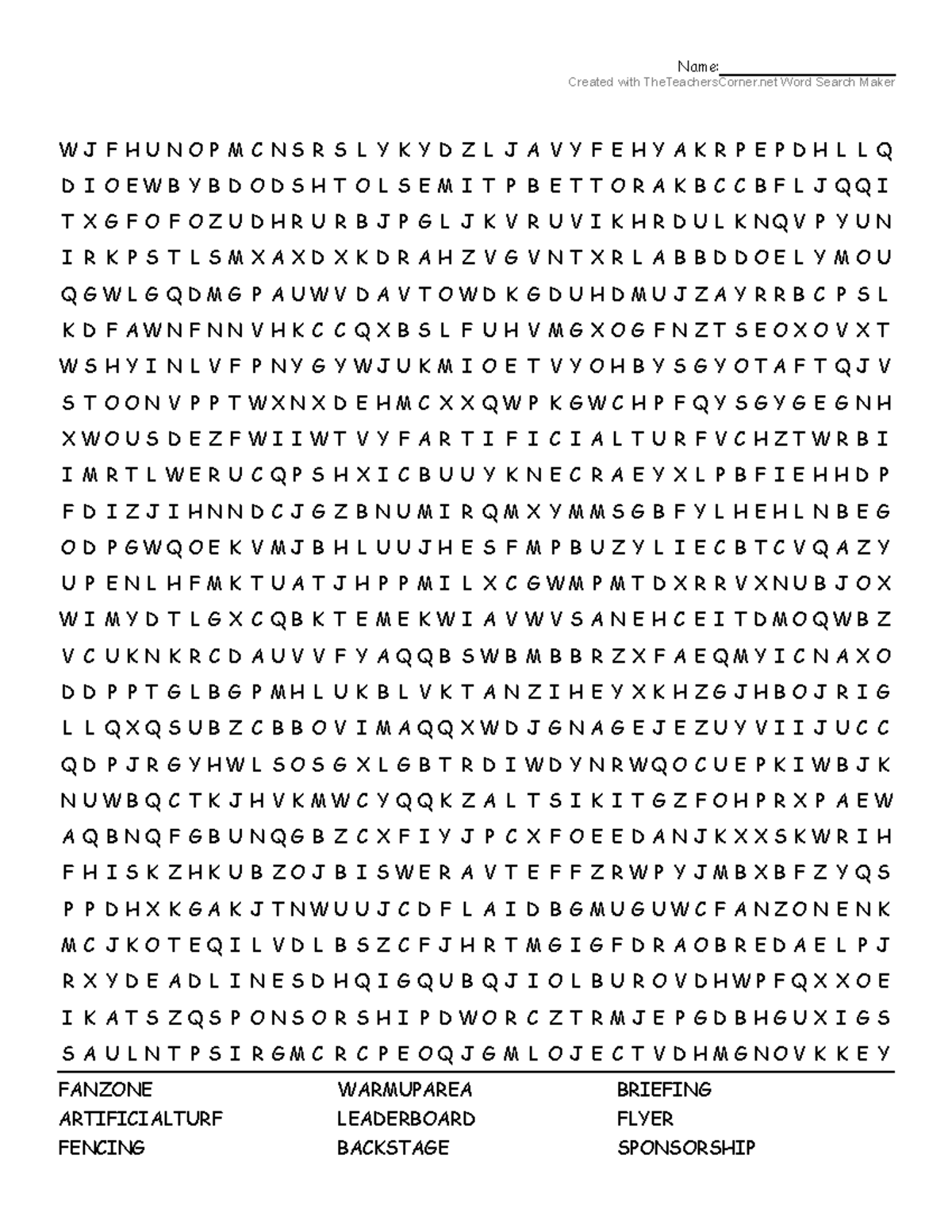 Word Search Puzzle: WJ FHU NOP M C NS R S L Y K Y D Z L J A V Y F E H Y ...