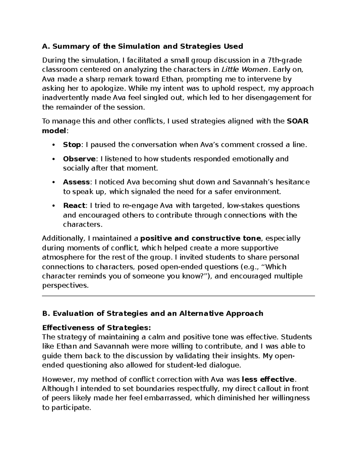 D661 Task 1 - Strategies for Facilitating Inclusive Group Discussions ...