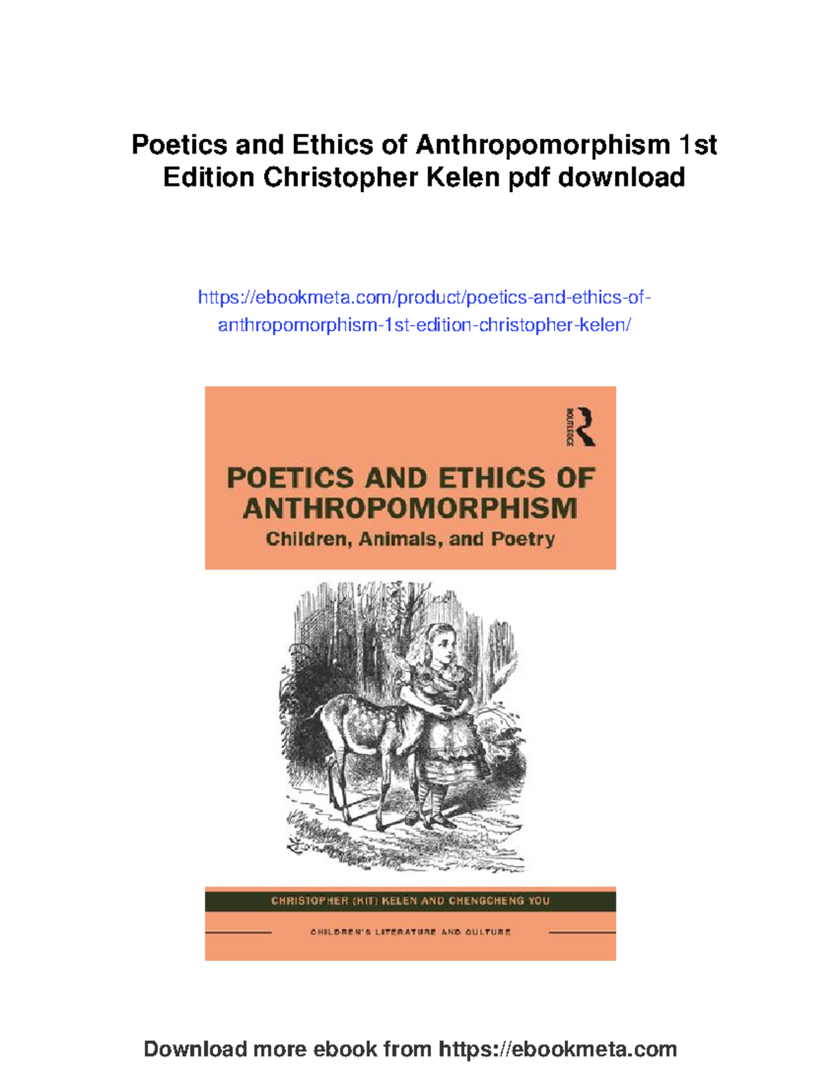 Poetics and ethics of anthropomorphism: Children, animals, and poetry ...