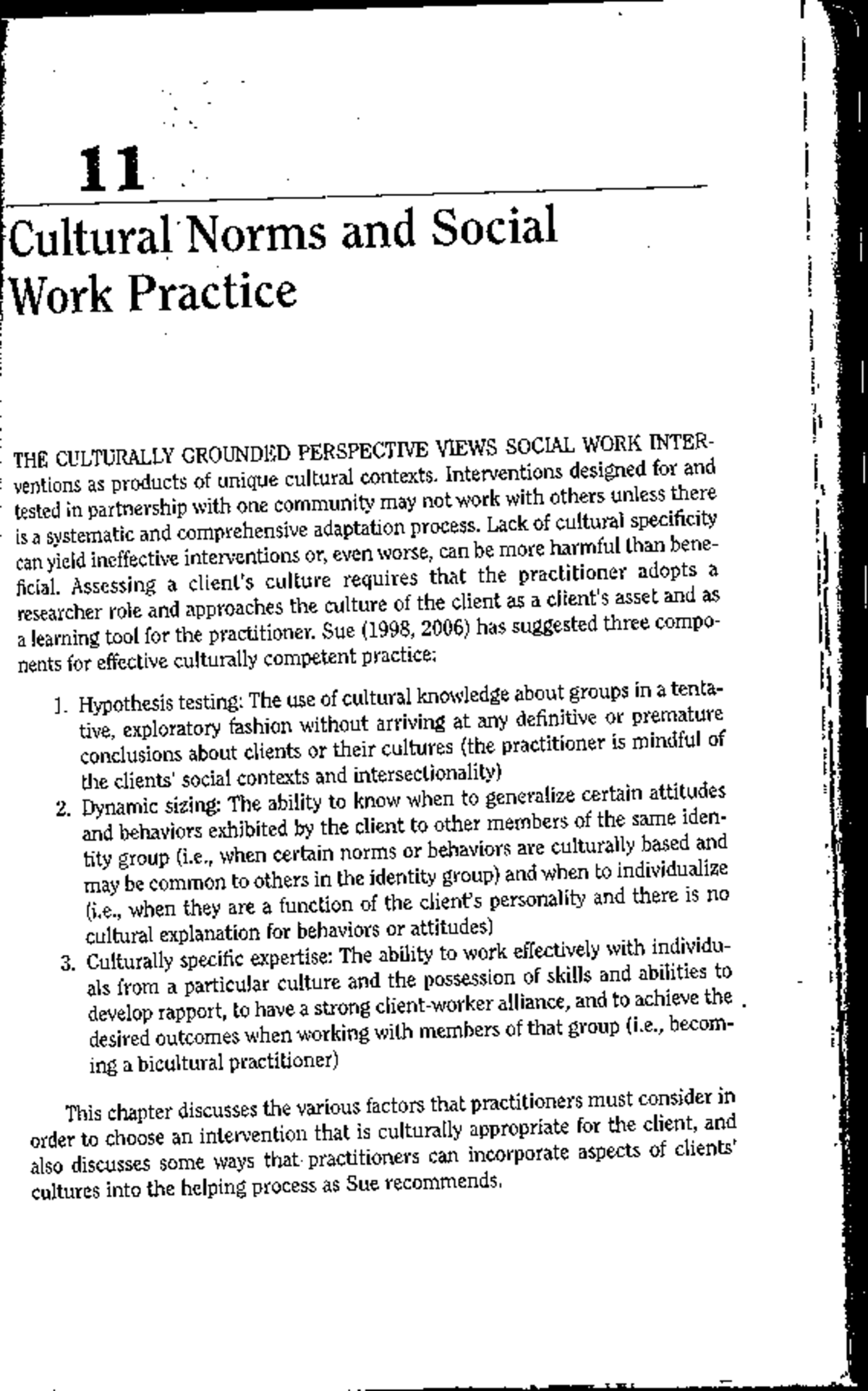 Cultural Norms in Social Work Practice: Final Exam Review (Course Code ...