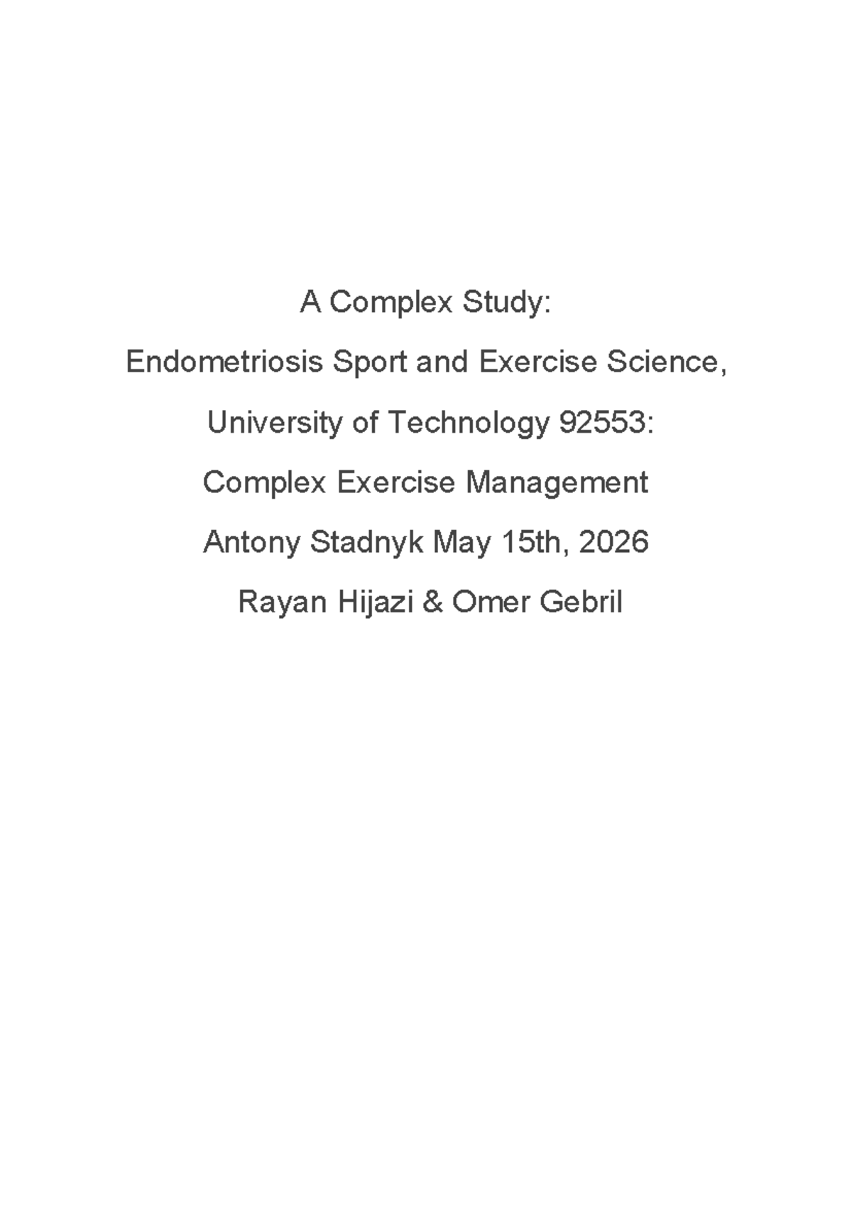 Complex Case Study: Spinal Cord Injury Management 92553 - Studocu