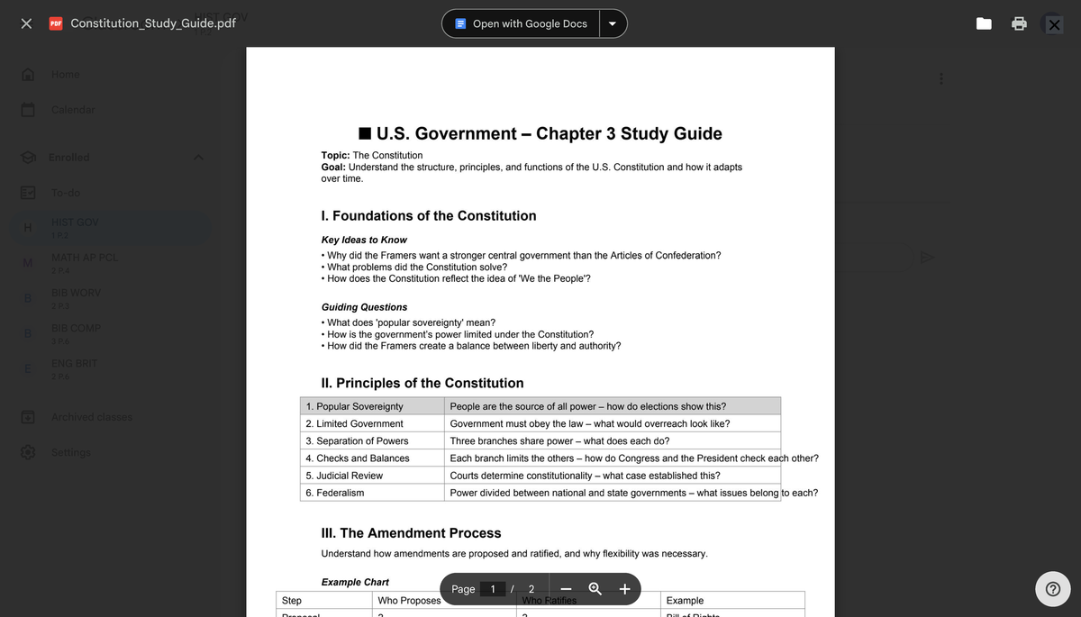 HIST GOV Ch. 3 Study Guide: Understanding the Constitution - Studocu