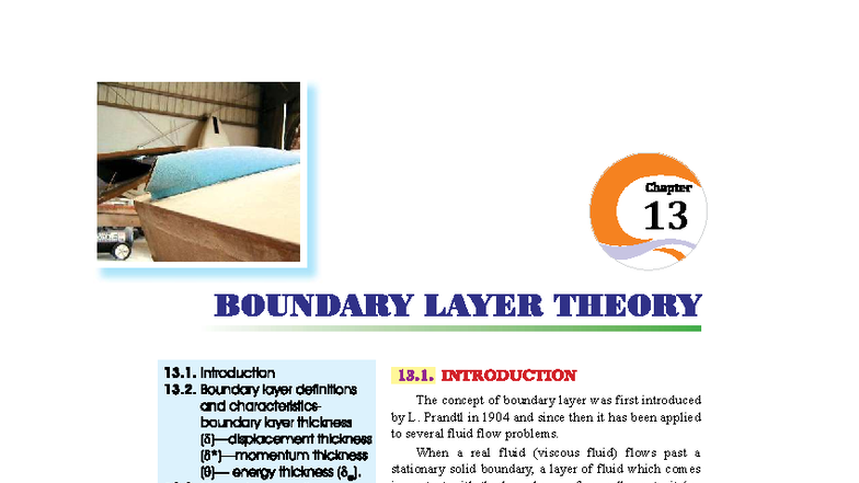 Boundary Layer Theory Notes (Fluid Mechanics) - Studocu