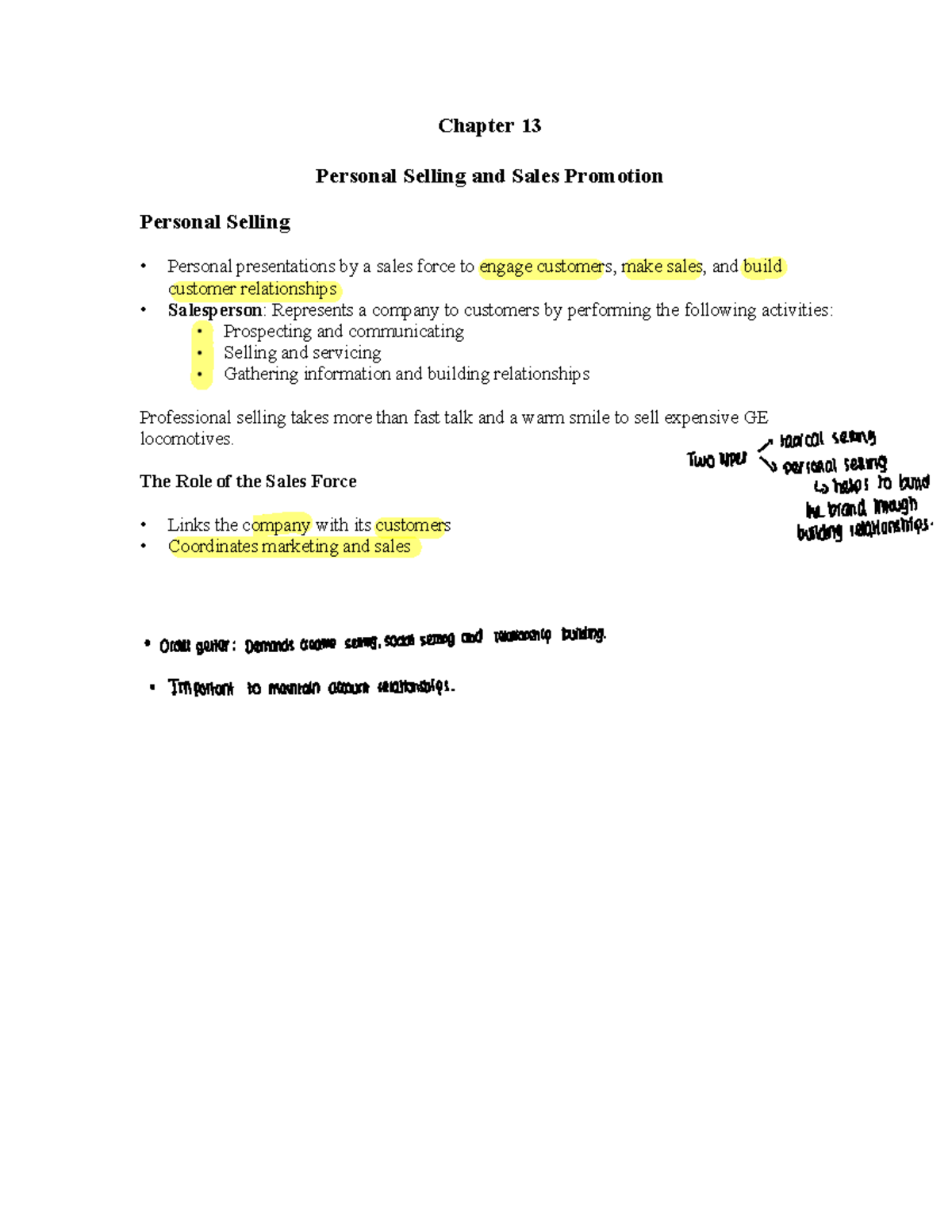 Chapter 13 - Insights on Personal Selling & Sales Promotion Strategies ...