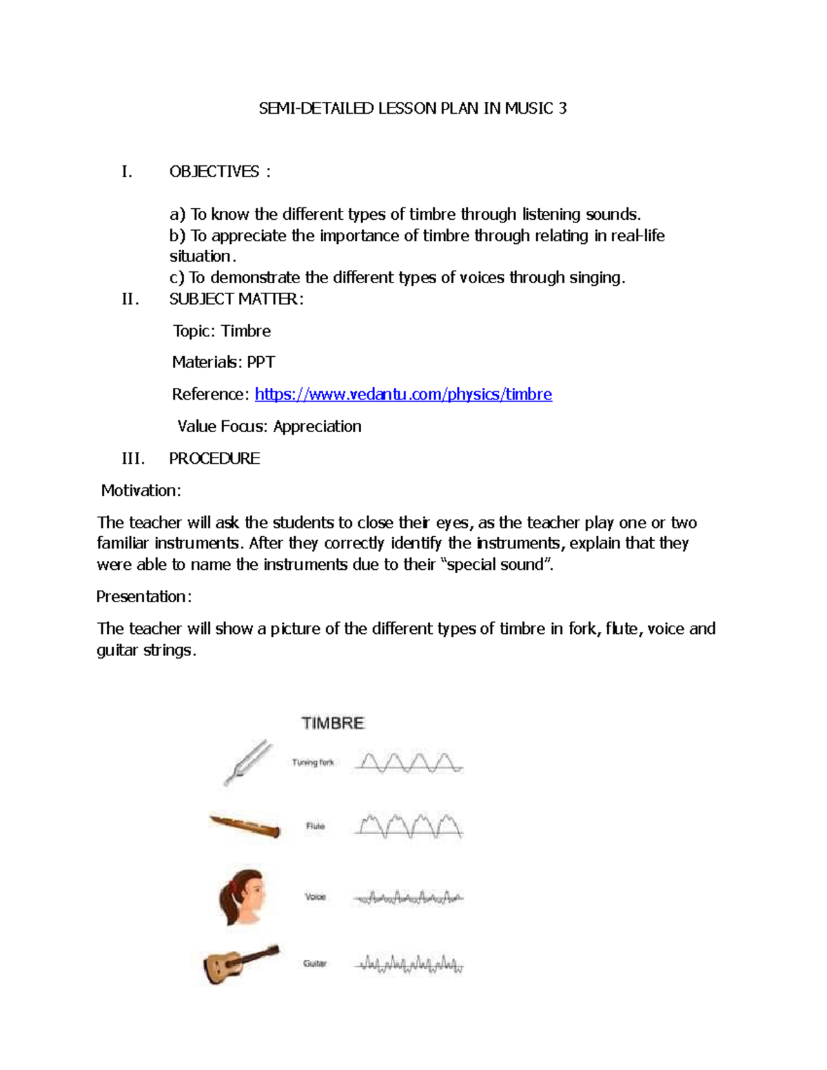 LP- Group - LESSON PLAN EXAMPLE - SEMI-DETAILED LESSON PLAN IN MUSIC 3 ...