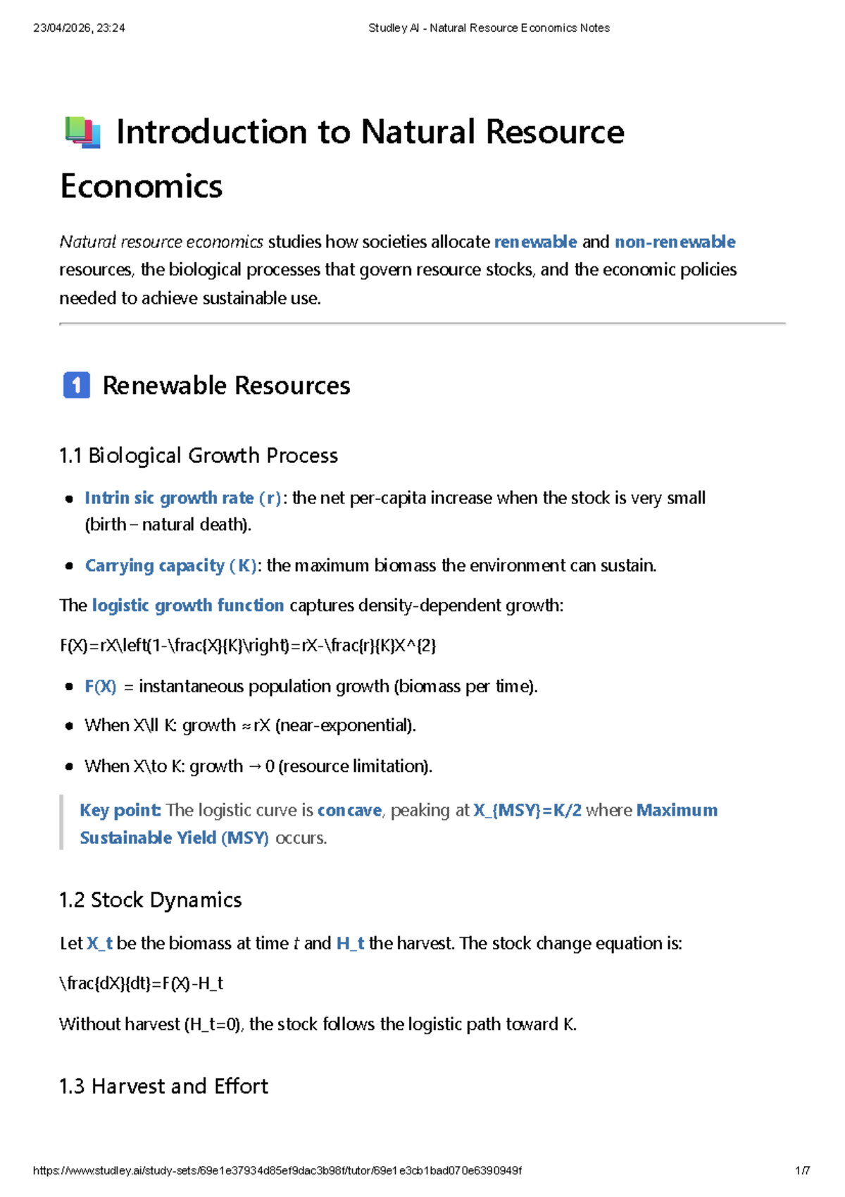 23:24 Natural Resource Economics Study Guide: Key Concepts and Policies ...