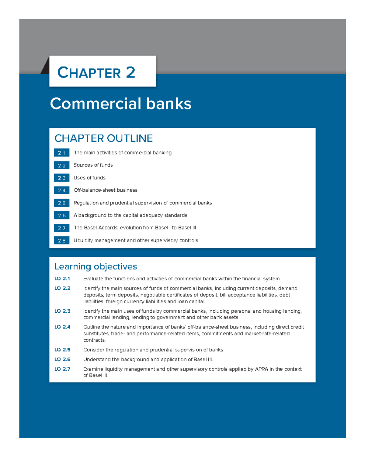 Chapter 2-3 - 111 - CHAPTER 2 Commercial banks Learning objectives LO 2 ...