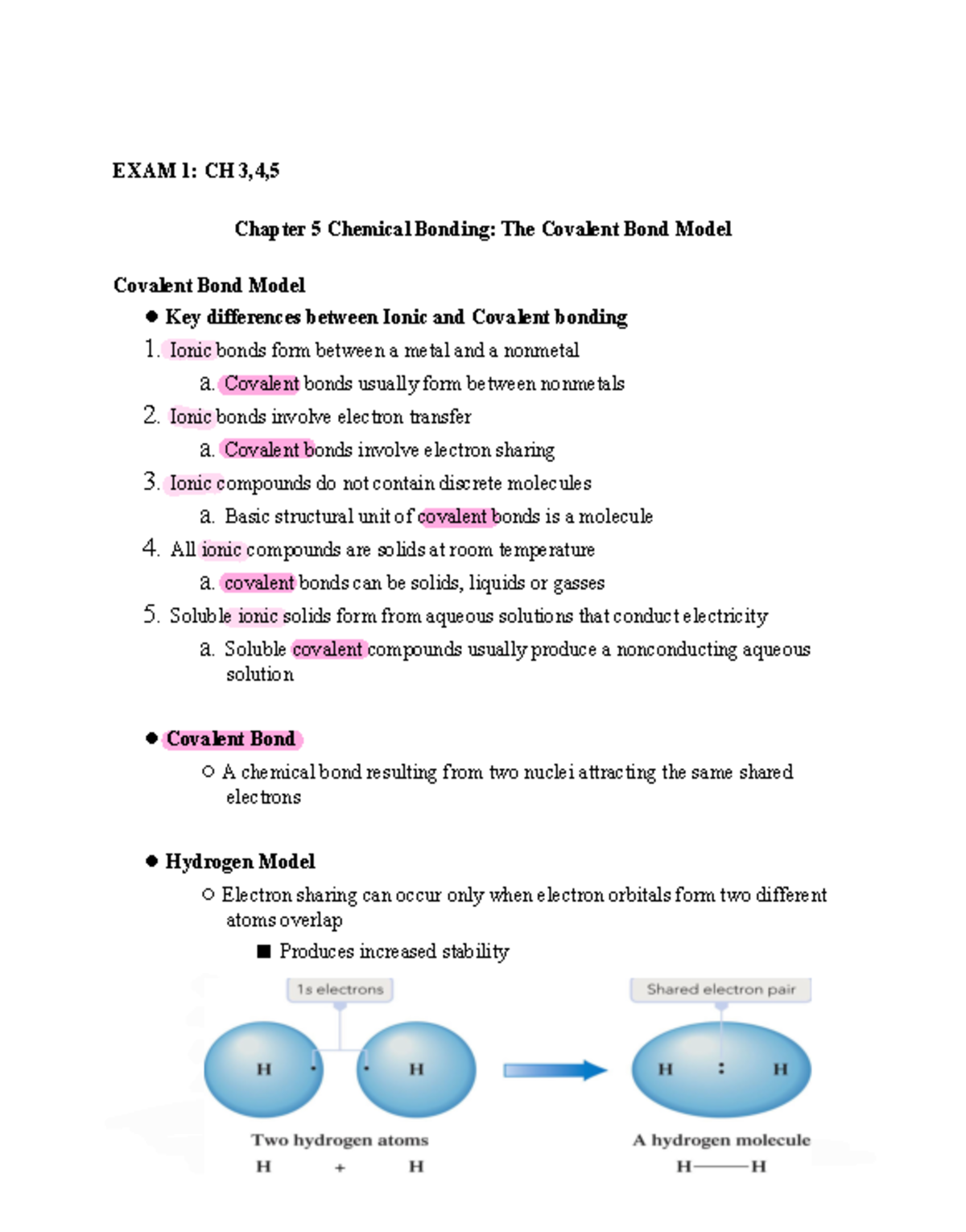 Chapter 5: The Covalent Bond Model and Chemical Bonding Insights - Studocu
