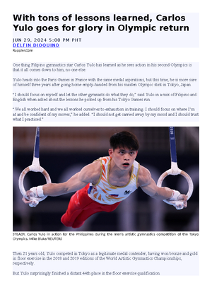 Narrative Report ON THE - Narrative report And documentation for ...