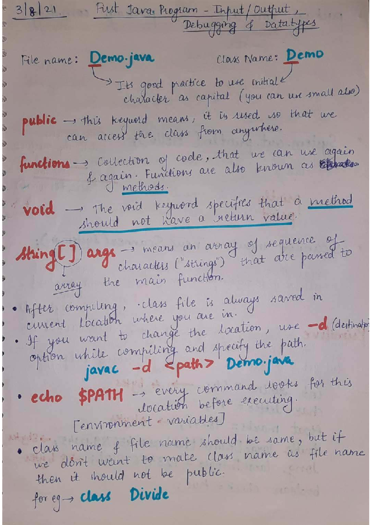 Java Programming Basics: Lecture 5 Notes (CS101) - Studocu