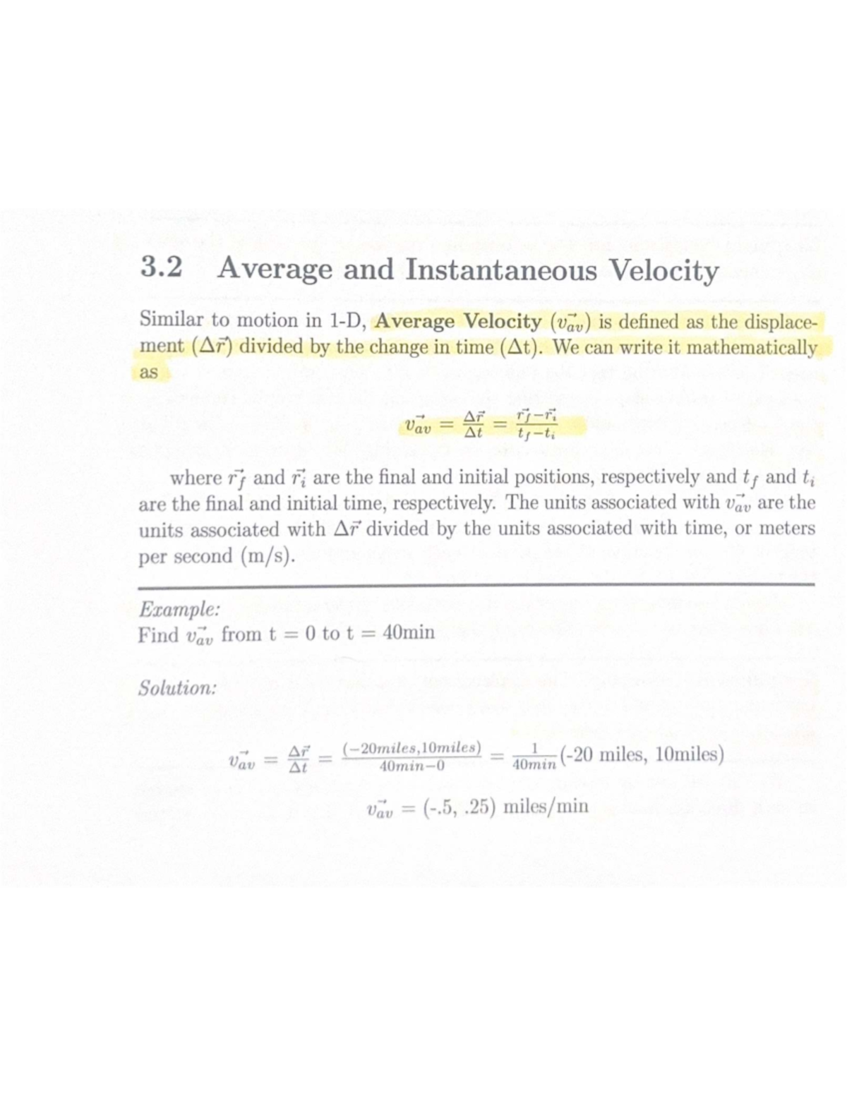 3.2 Average and Instantaneous Velocity: Key Concepts and Graphical ...