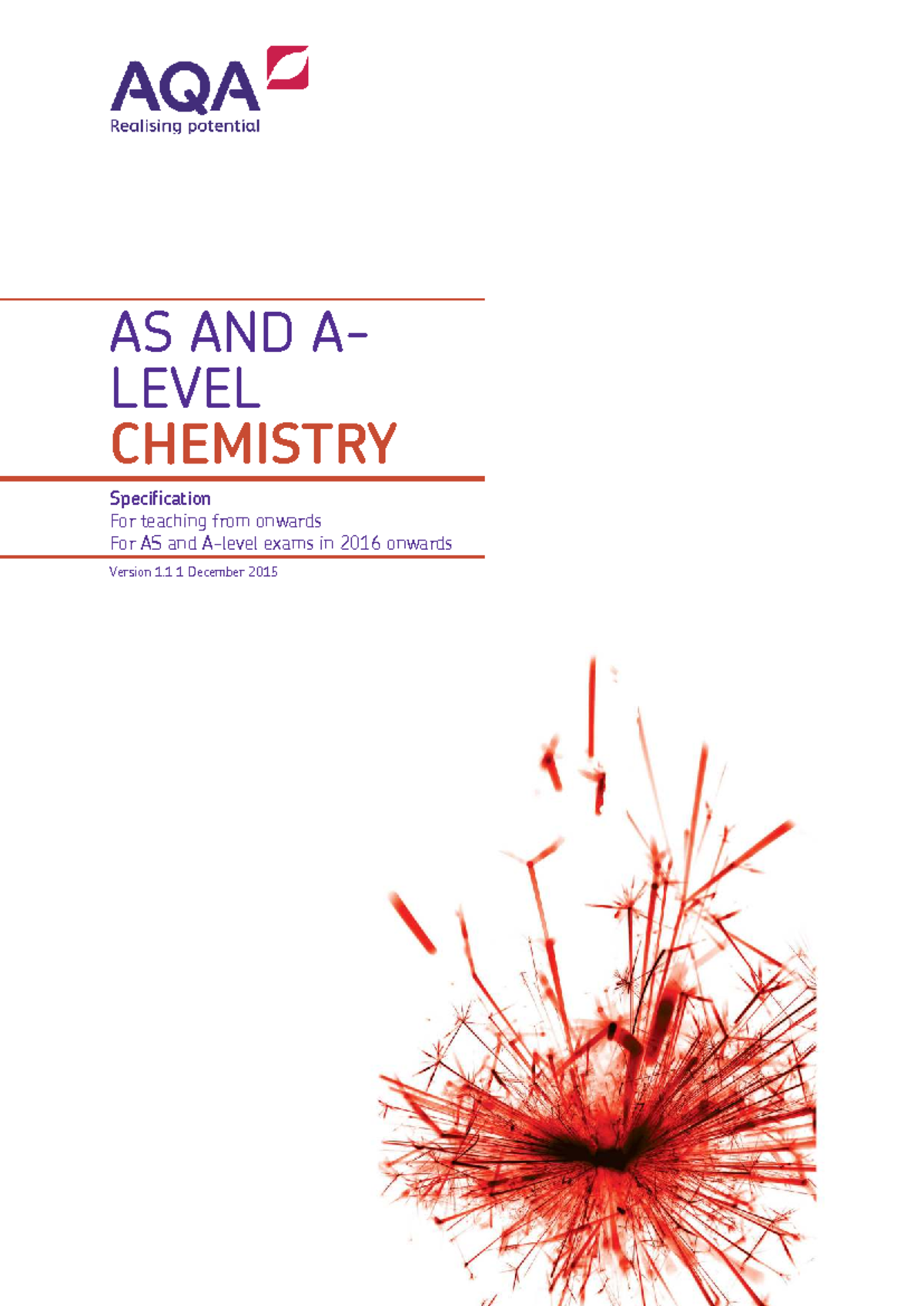 AQA AS and A-Level Chemistry Specification (7404/7405) - Practical ...