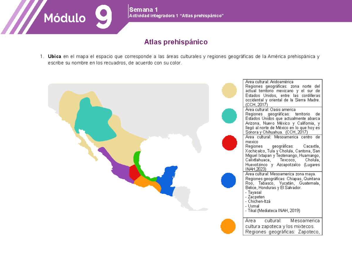 Actividad Integradora 1: Atlas de Culturas Prehispánicas - Studocu