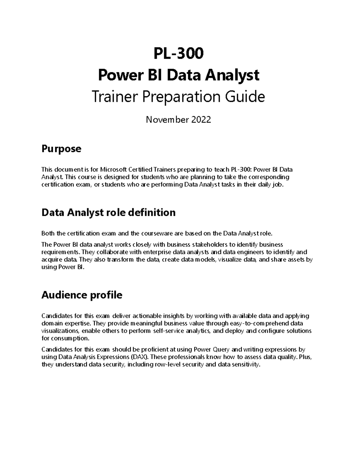 PL 300T00A ENU Trainer Prep Guide - PL- 300 Power BI Data Analyst Trainer Preparation Guide ...