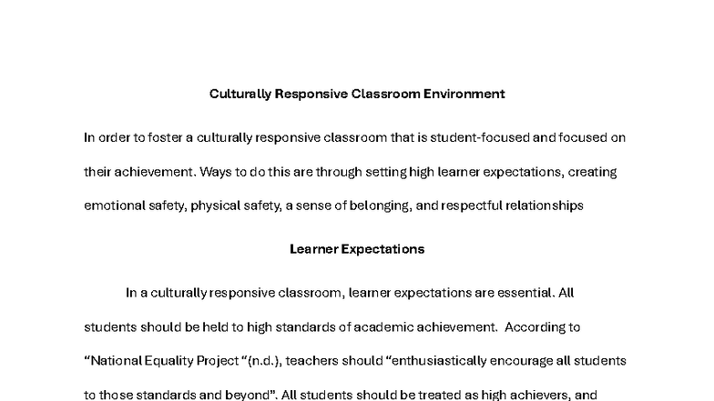 Culturally Responsive Classroom Strategies for ELA Educators - Studocu
