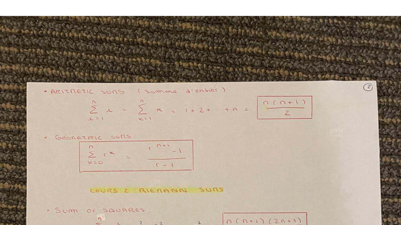 Math 141: Course Notes on Series and Area Problems - Studocu