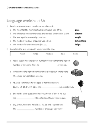 Prim maths 6 2ed tr unit 2 test - CAMBRIDGE PRIMARY MATHEMATICS STAGE 6 ...