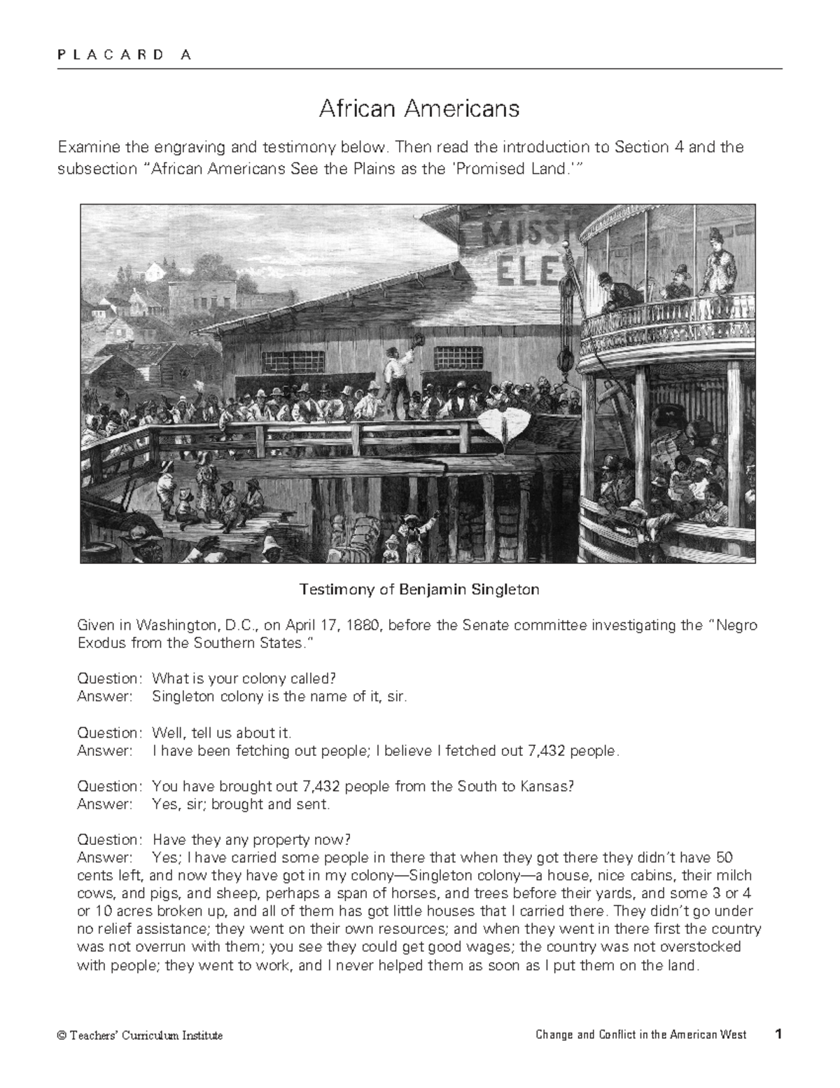 Westward Expansion Placards: Insights on African Americans & Railroads ...