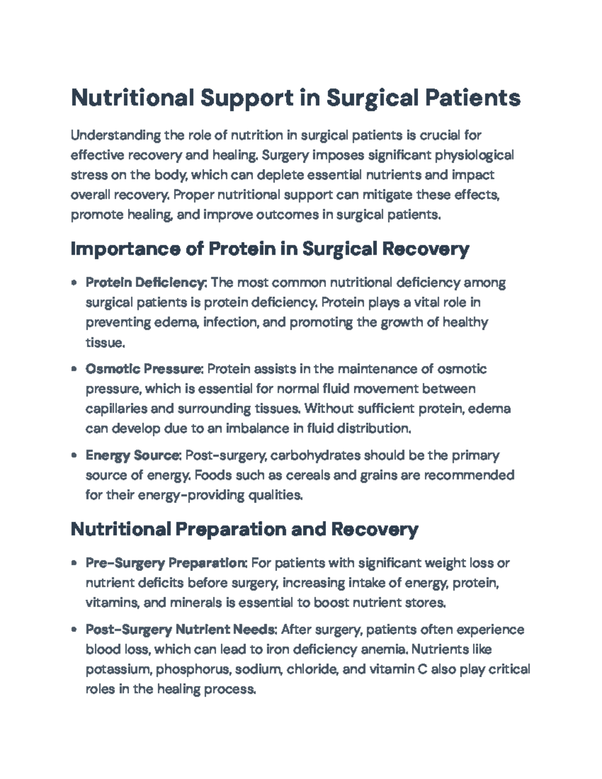 Nutritional Support Strategies for Surgical Patients: Key Guidelines ...