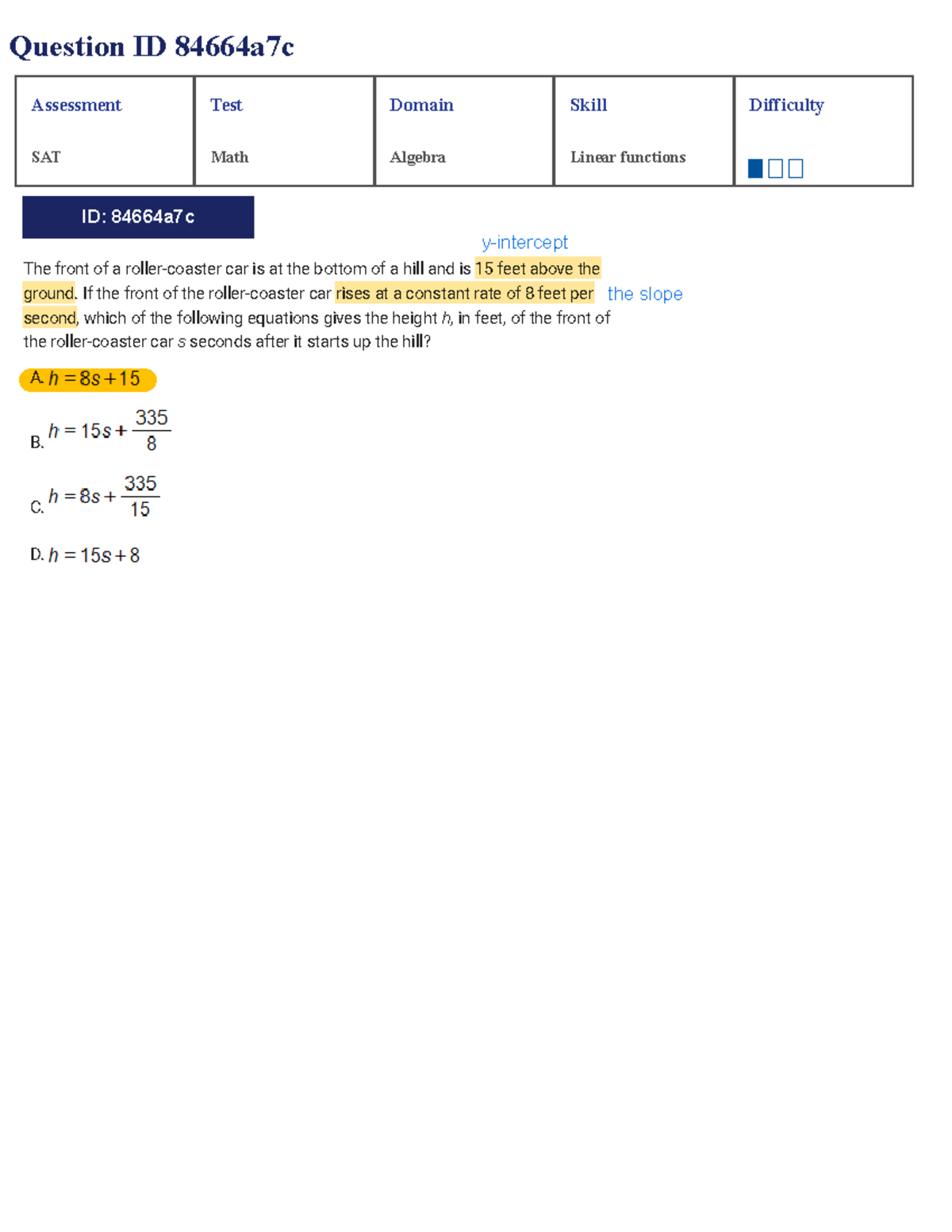 SAT Math Algebra 2 Assessment Test Questions and Solutions - Studocu