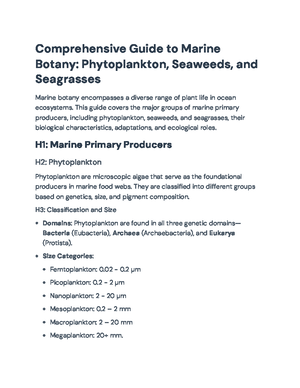 Factors Influencing Primary Production in Marine Ecosystems: Techniques ...