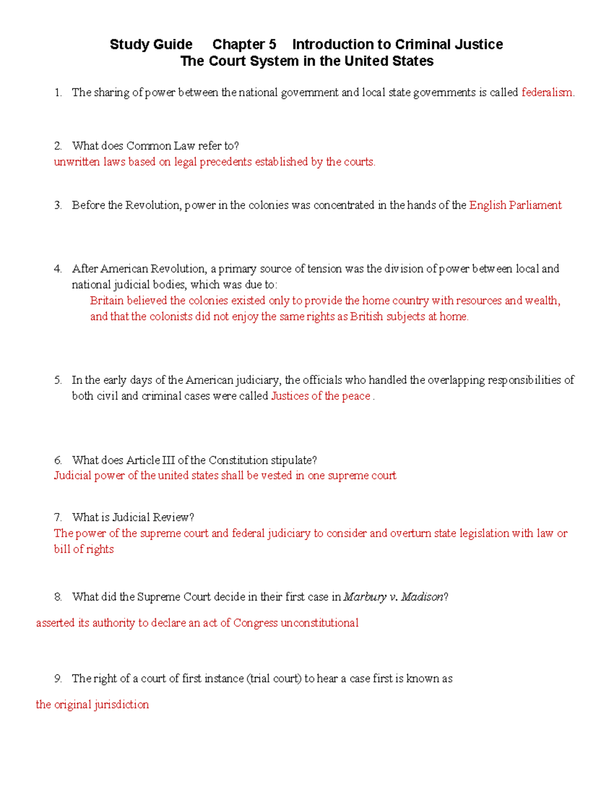 Chapter 5 Study Guide: Introduction to Criminal Justice Concepts - Studocu