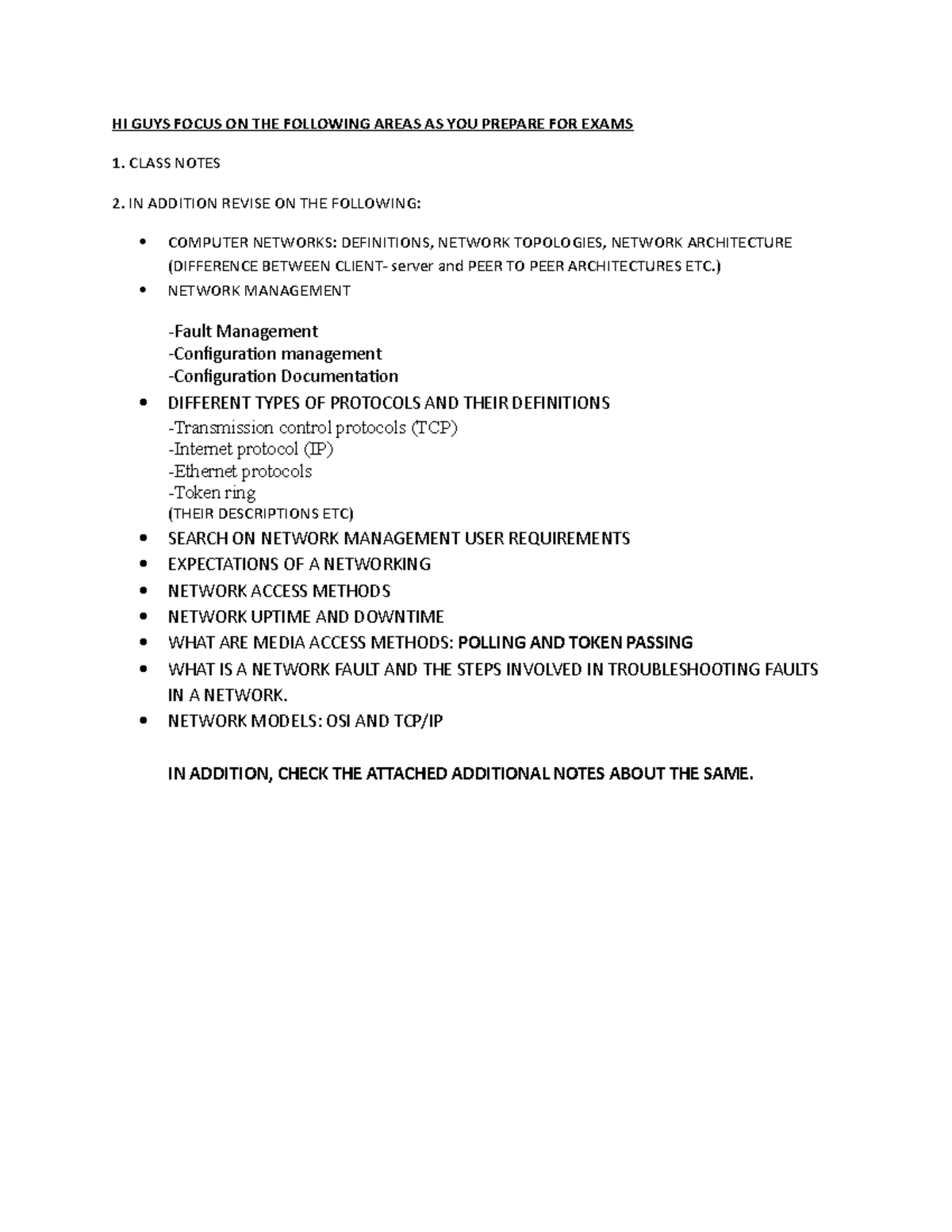 NRS 101: Leadership & Network Management Exam Review Notes - Studocu