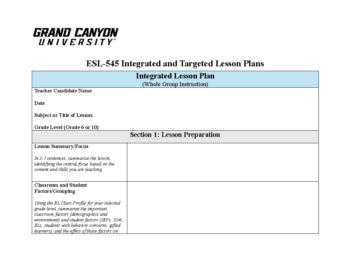 ESL-545-RS-T4: Integrated & Targeted Lesson Plans for Grades 6 & 10 ...