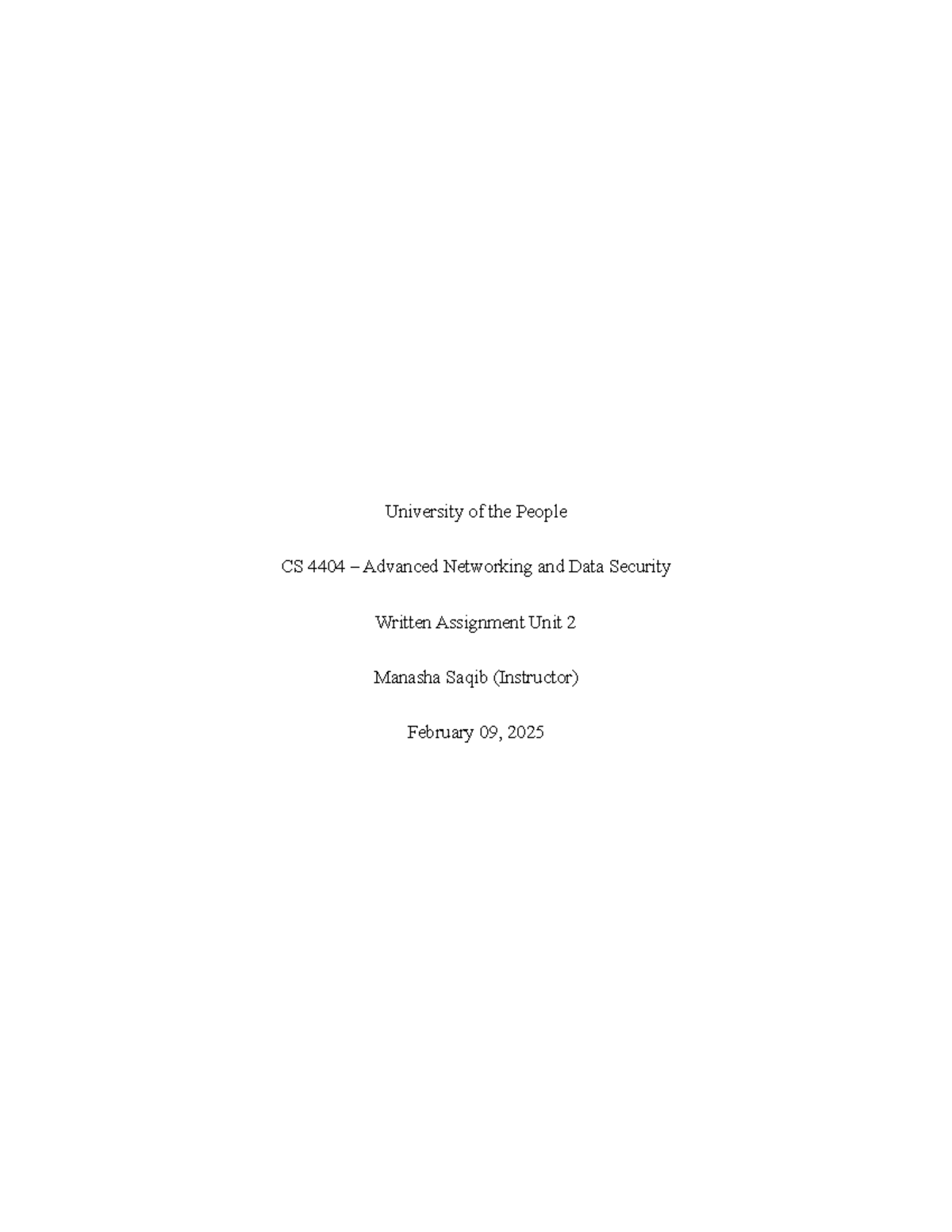 CS 4404 - Analysis of Network Protocols Using Wireshark in Unit 2 - Studocu