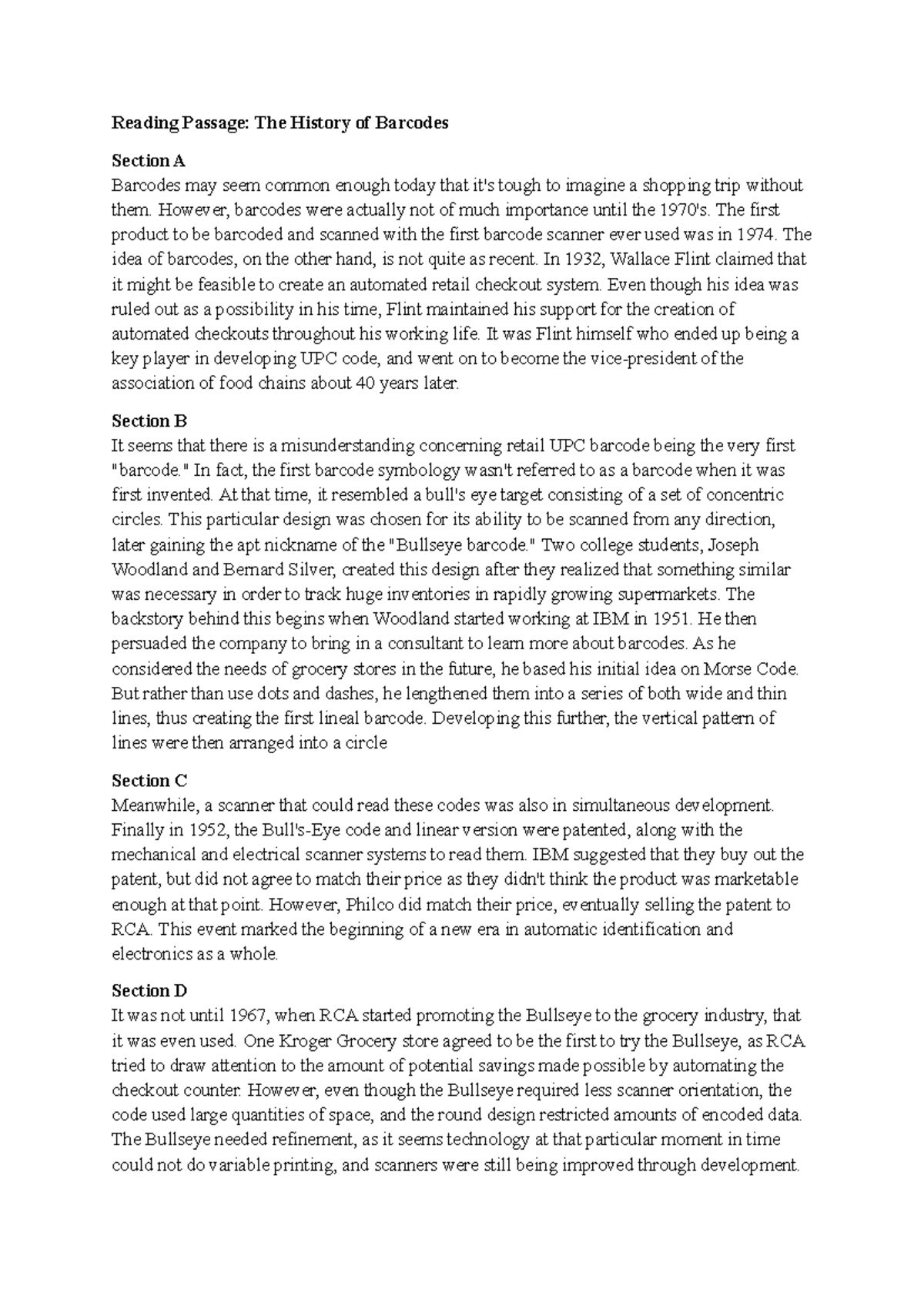 History of Barcodes: From Inception to Modern Use - Studocu