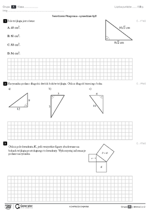 Klasa VII Figury geometryczne - Figury geometryczne - Studocu
