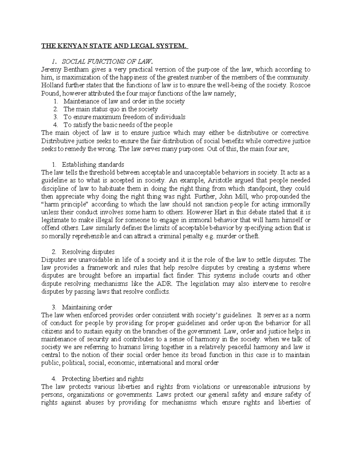 The Kenyan State and Legal Systems: Functions, Powers, and Sources ...