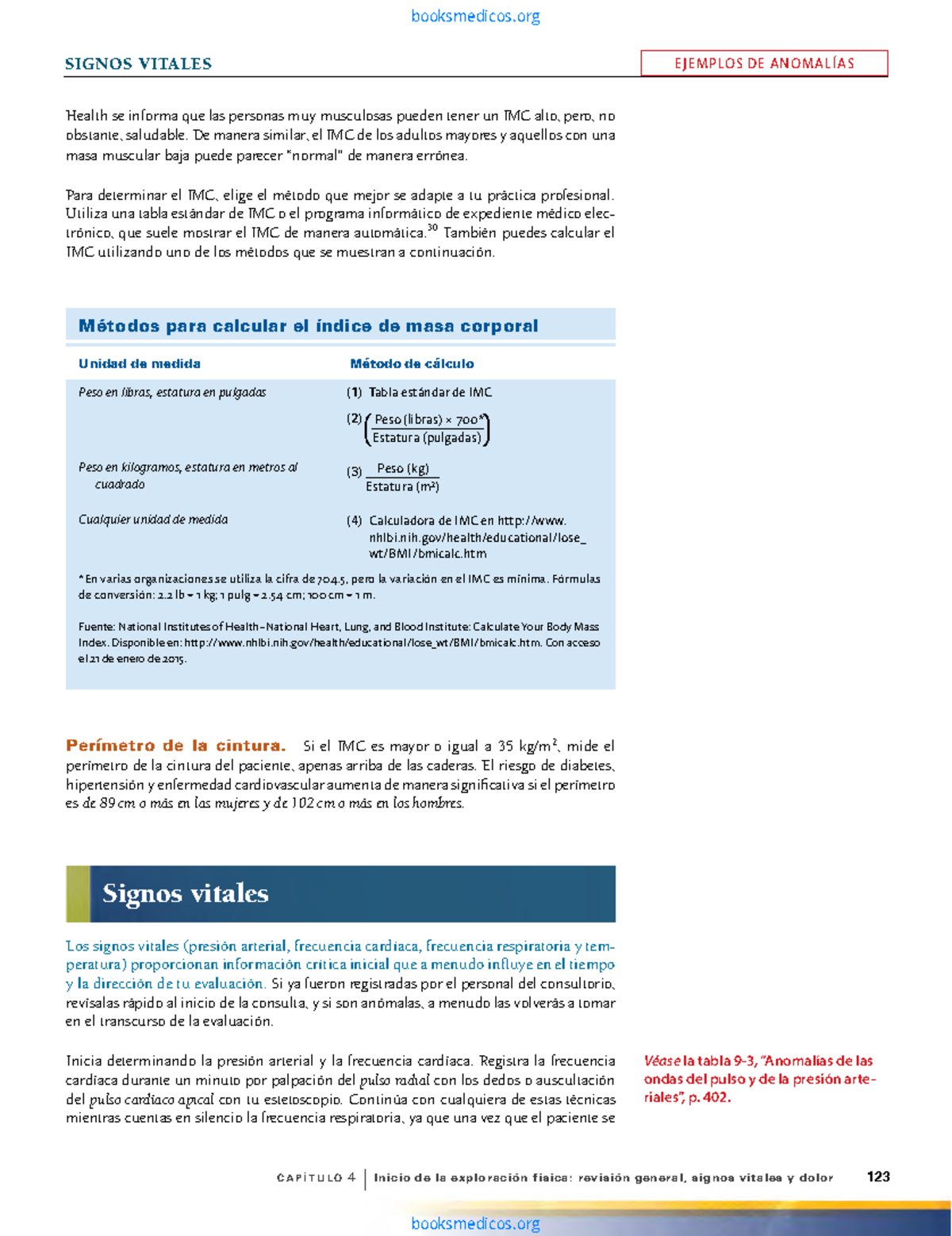 Signos vitales fisiopatologia Bates Guia de explotacion fisica e ...