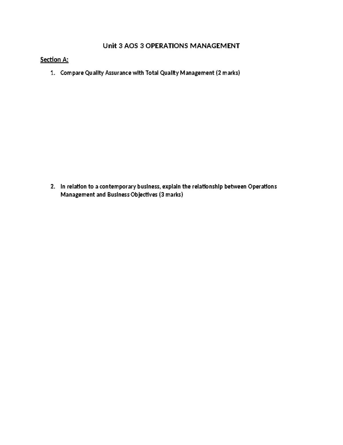 U3 AOS 3 Practice SAC #1 - This is accounting - Unit 3 AOS 3 OPERATIONS ...
